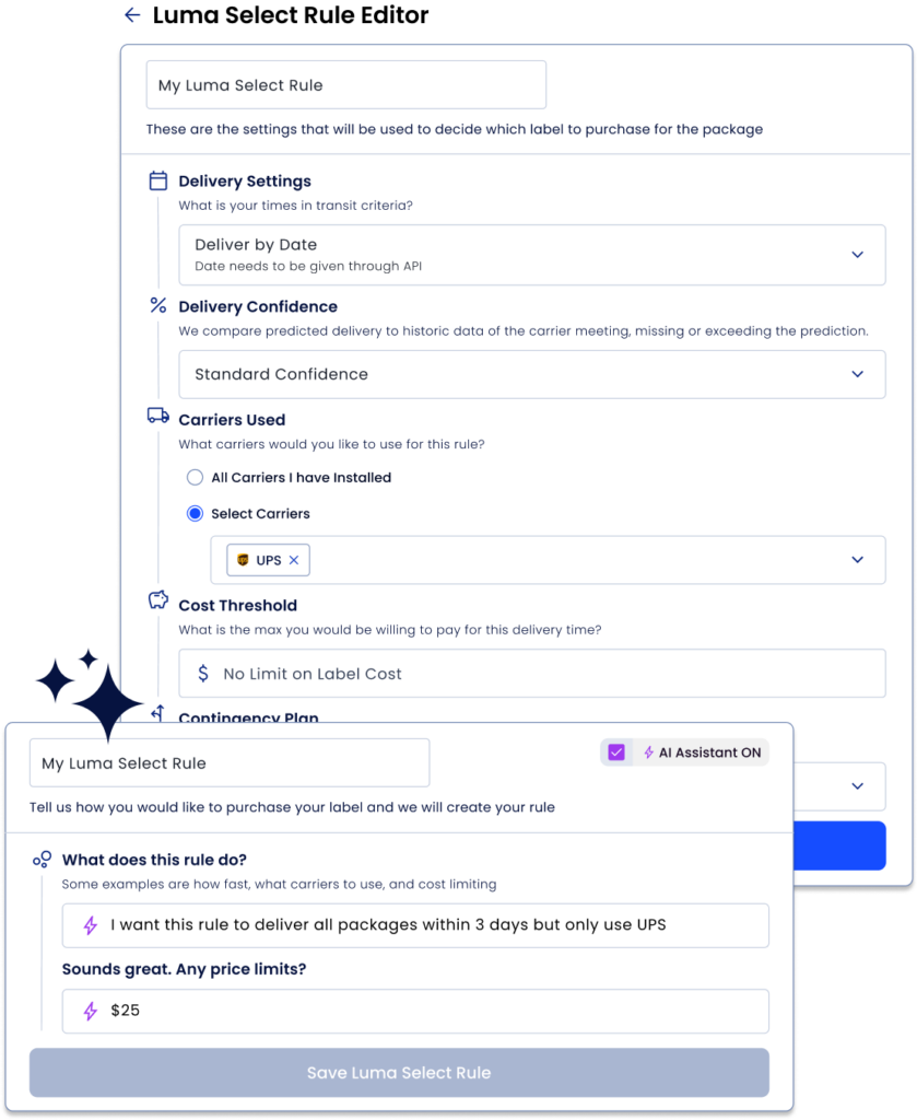 Luma Shipping AI - EasyPost